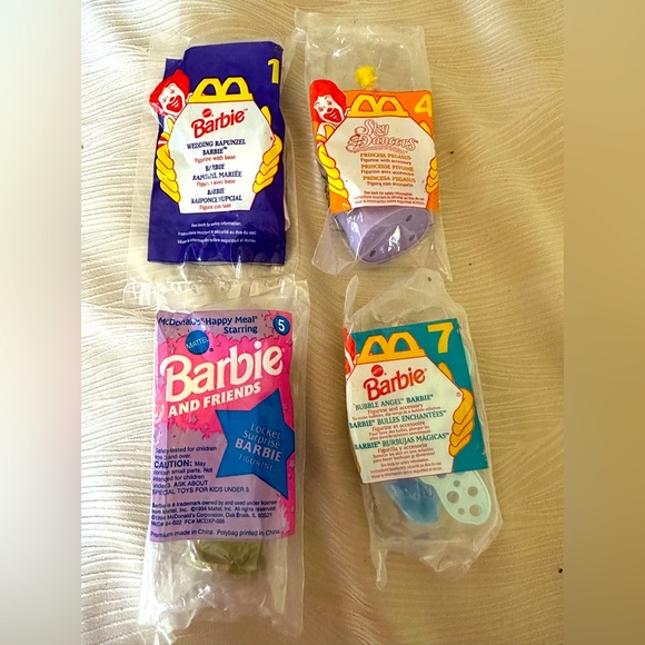 McDonald’s/Mattel | Toys | Vintage Mcdonalds Set 4 Barbies Princess ...